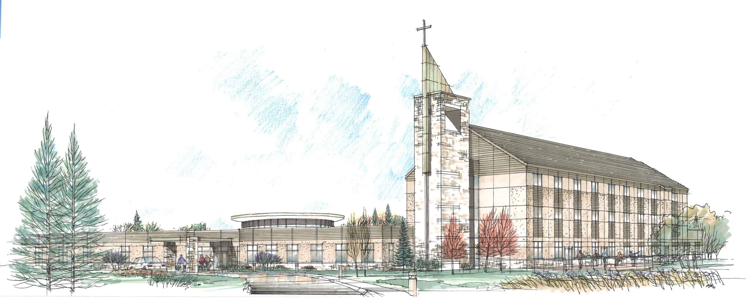 St. Paul’s Monastery sketch | Pope Design Group